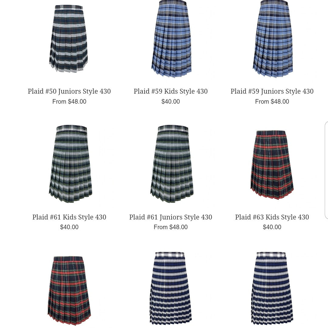Style 430 Plaids – Fraylich School Uniforms
