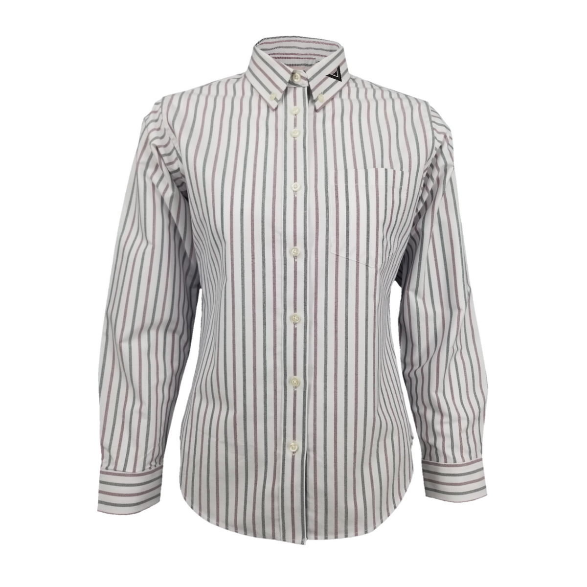 Black and Wine Stripe Shirt For Girls - 6240E with Satmer Embroidery ...