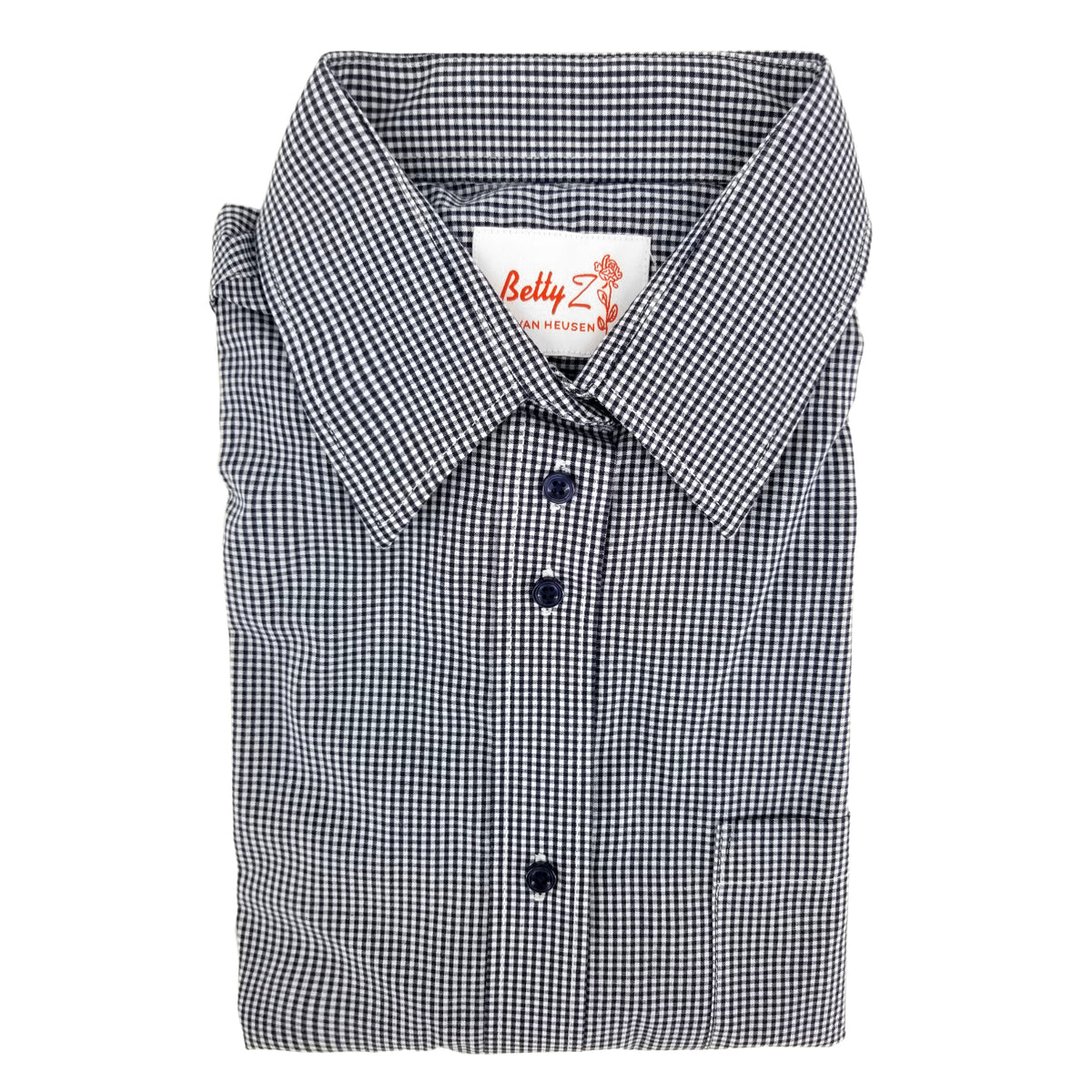 Betty Z Navy Checked Girls Broadcloth Shirt – Fraylich School Uniforms