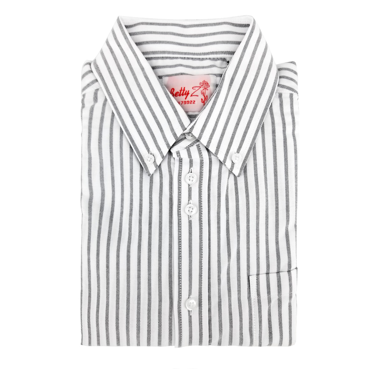 Betty Z Dark Navy and White Stripe Girls Oxford Shirt – Fraylich School ...