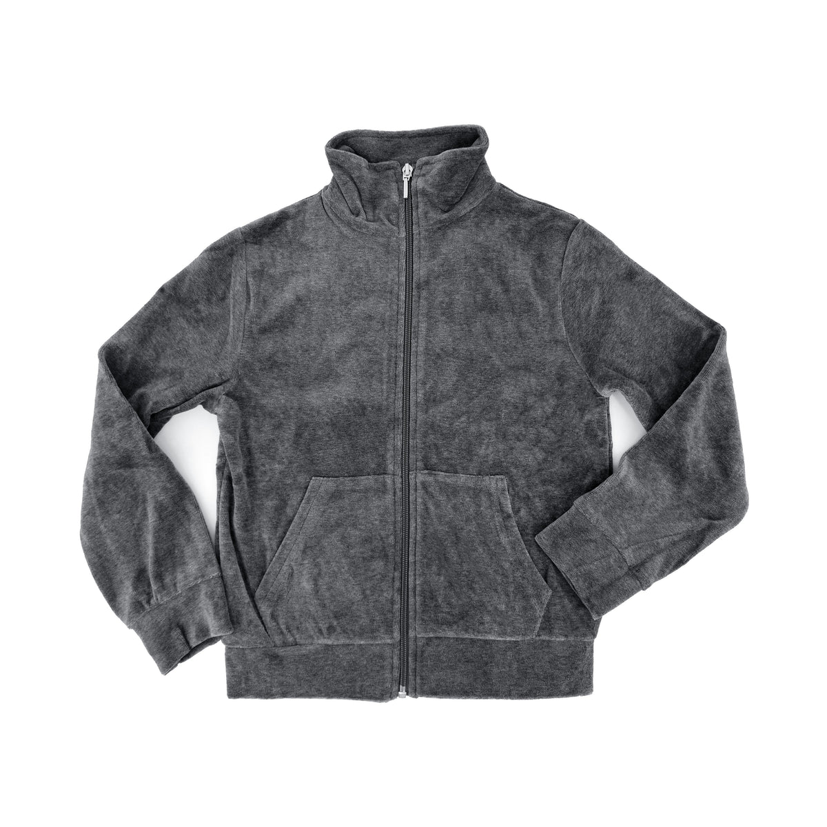 Grey Zip Up Velour 869 – Fraylich School Uniforms